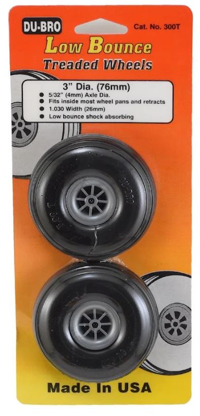 Du-Bro Low Bounce Threaded Wheels 3″ (76mm) – Flightmode